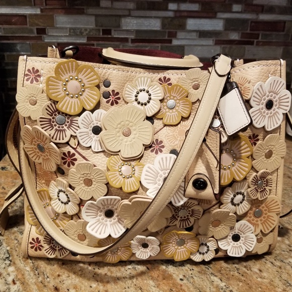 Coach | Bags | Coach Rogue Tea Rose Pebble Leather Bag | Poshmark